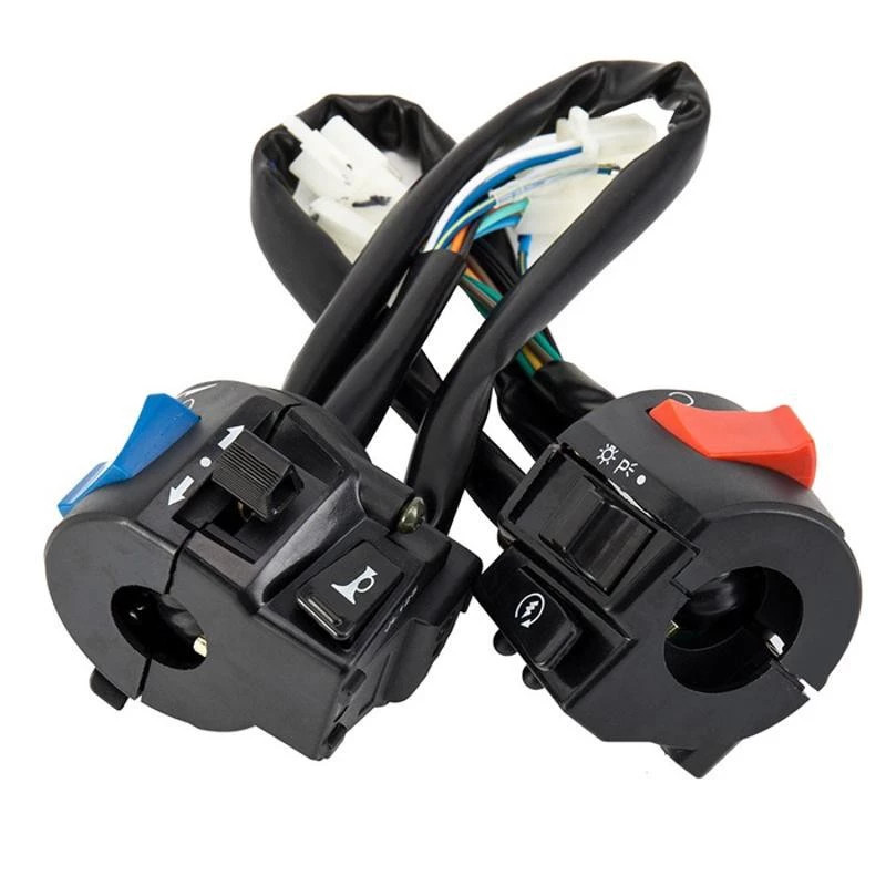 Left Right Handle Switch Universal Motorcycle Handlebar Mount on Off ...