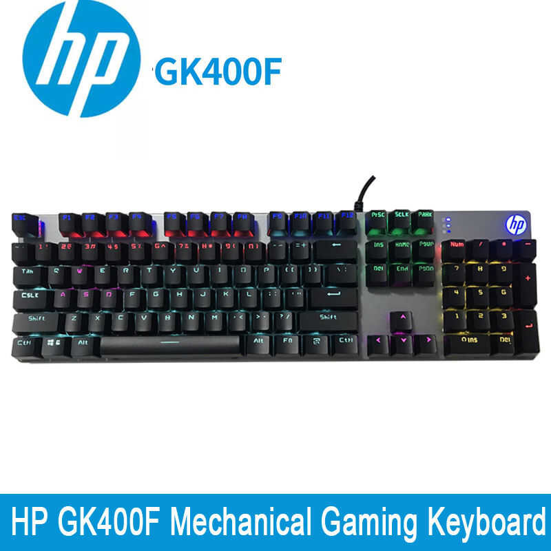 HP Gk400f Wired Mechanical Keyboard Floating Keycap Full Key Anti ...