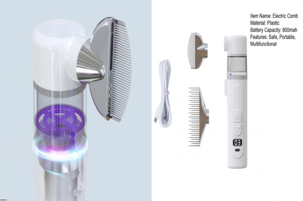 [TY] Wireless Charging Electric Comb: This louse comb uses a USB ...