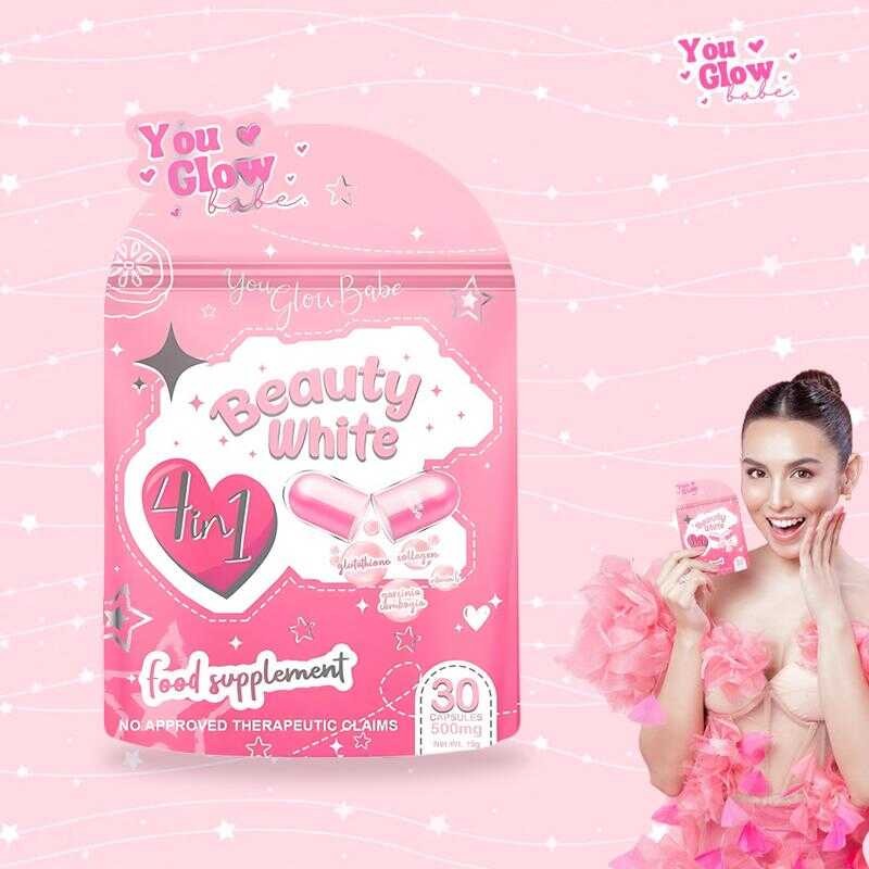 You Glow Babe Beauty White Glutathione Collagen 30 Capsules Vitamin C Whitening 7Dc | Shopee ...