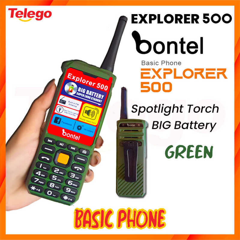 Bontel EXPLORER 500 Basic Mobile Phone 1500Mah Big Battery Dual Sim By ...