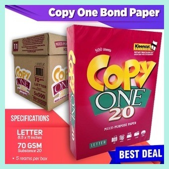 1box Copy One Bond Paper 70gsm A5 | Short | A4 | Long Size Promo Bundle ...