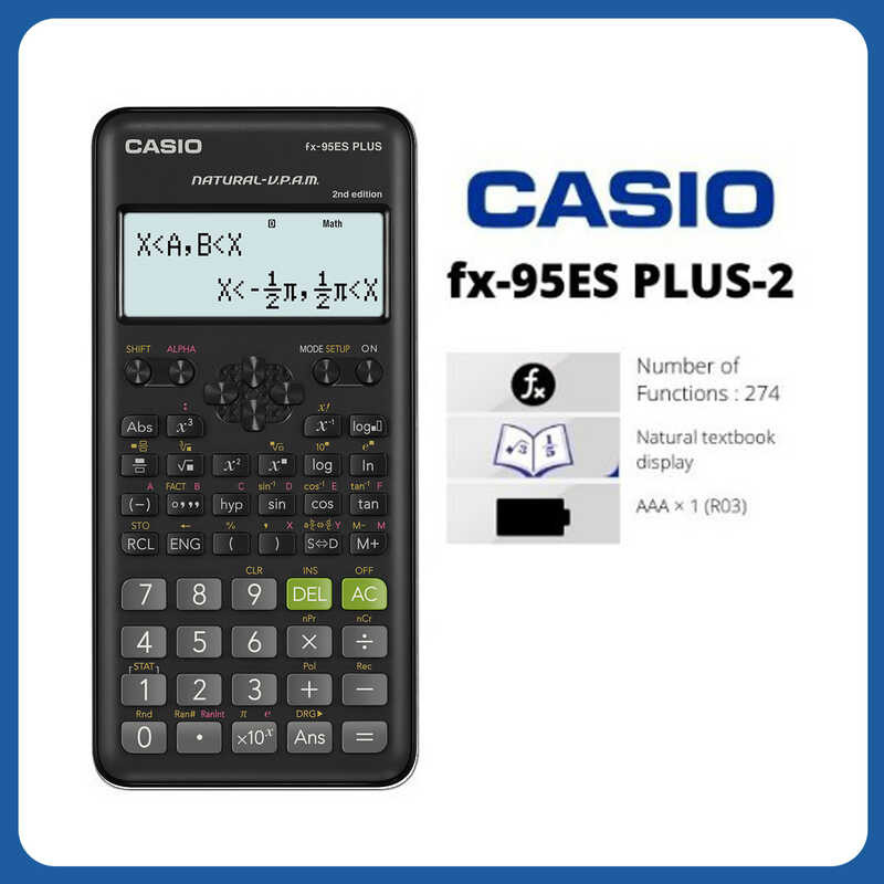 Casio Fx-95Es Plus-2 ES PLUS Series - Non Programmable School/Lab ...