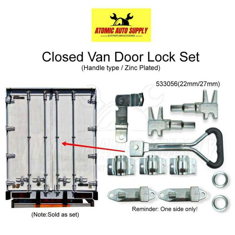 CLOSED VAN DOOR LOCK HANDLE TYPE 5056 (22Mm/27Mm) ZINC Plated- SOLD SET ...