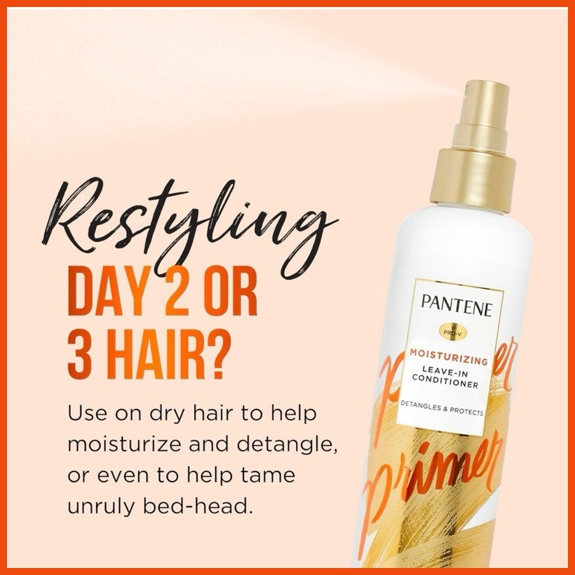 PANTENE 1PC Moisturizing Leave-In Conditioner Detangles & Protect Preps ...