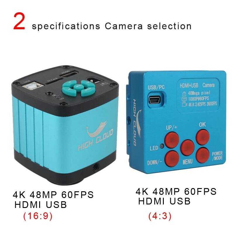 48Mp 1 4K 1080P HDMI USB Industrial Digital Microscope Camera With C ...