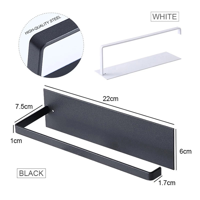 Kitchen Tissue Holder Under Cabinet Paper Roll Rack Self Adhesive Towel ...