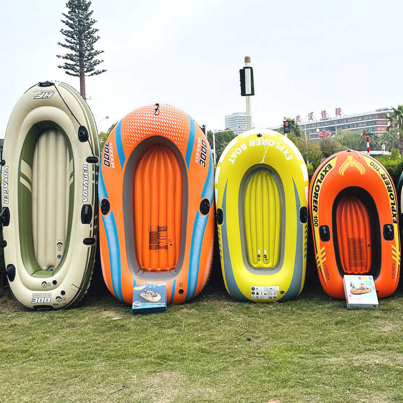 Outdoor Inflatable Boat Plastic Kayak Air Cushion Fishing Rowing ...