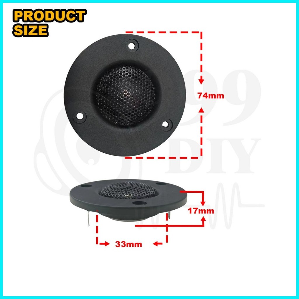 999DIY HK 3inch 4Ω 25W Tweeter Speaker Car Speaker Audio 3 inch Tweeter ...