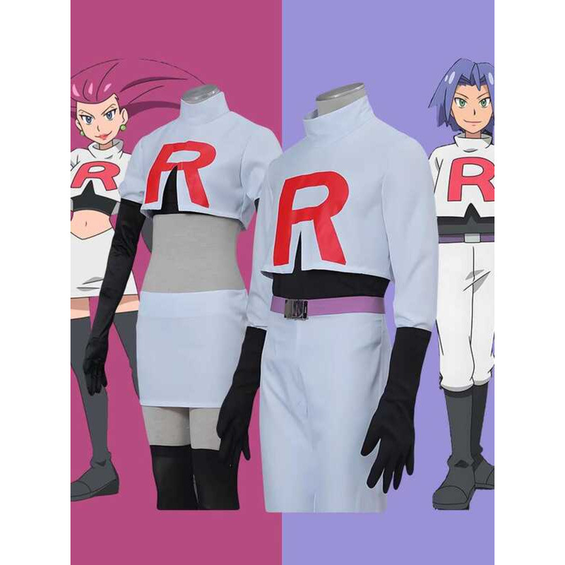 AA [Idc-1] Musashi Kojiro Rocket Team Costume Couple Pokémon Role Play ...