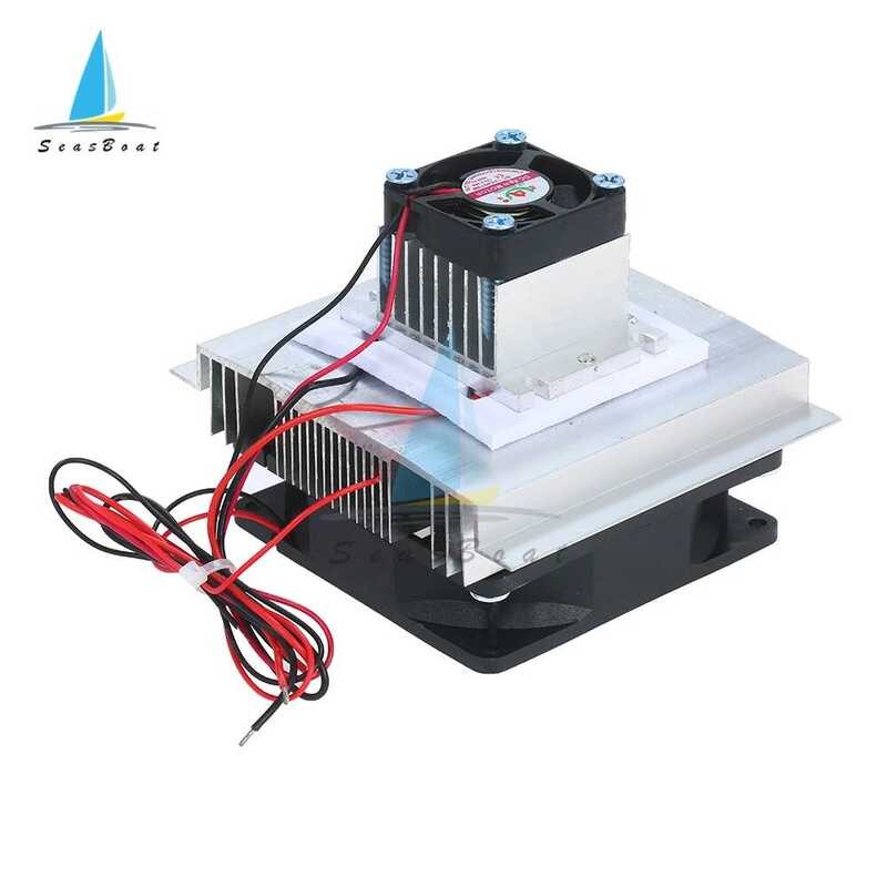 DC 26 12V 60W Thermoelectric Peltier Refrigeration Cooler Semiconductor Air Cooling System ...