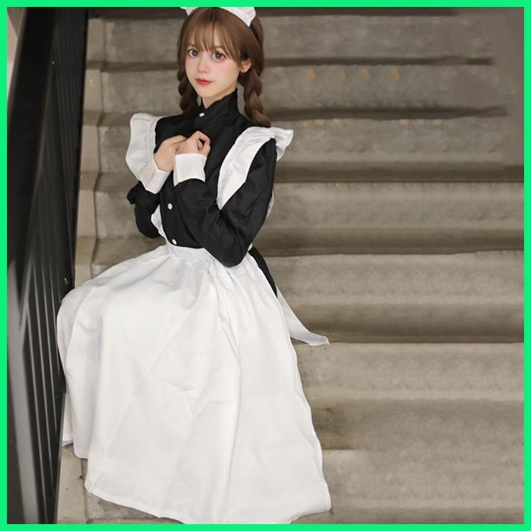 COD Maid Costume Maid Outfit Woman Waitress Lolita Style Cafe Costume ...
