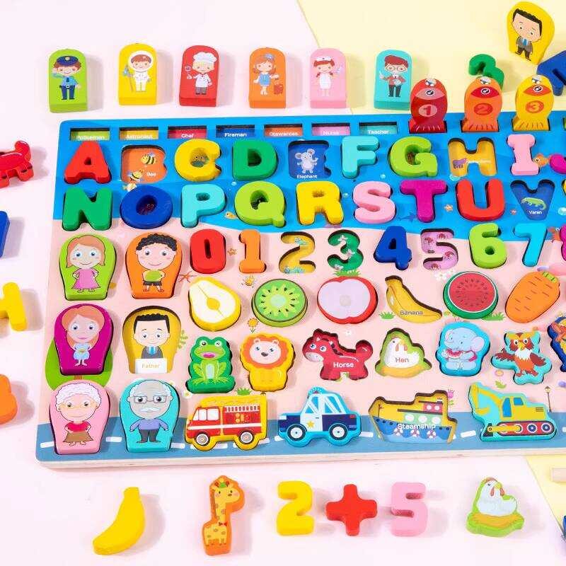Children's Digital Building Blocks Puzzle Number Board Characters ...
