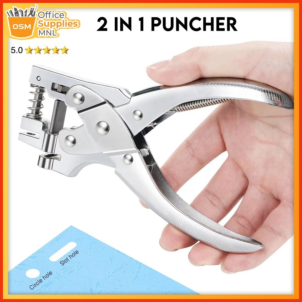 2in1 Puncher Circular 3mm Rectangular 3*13mm ID Cutter Hole Puncher ...