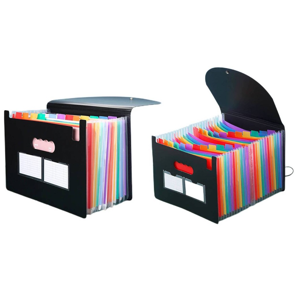 Expanding A4 with Colored Tabs Portable Document Folder Plastic File ...