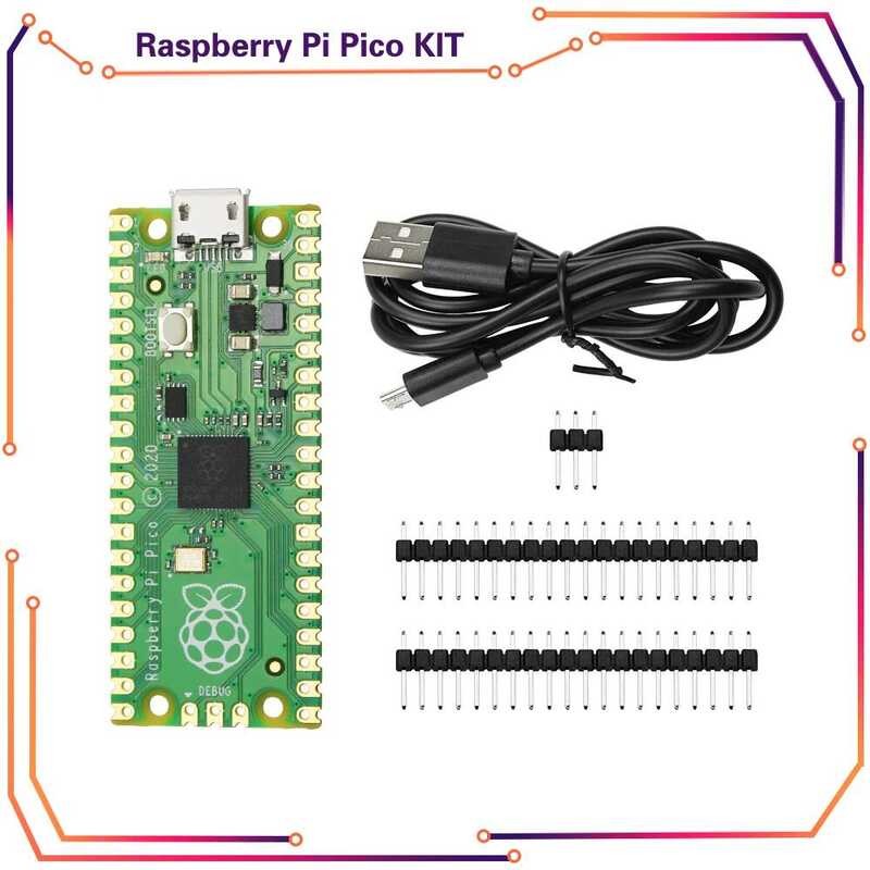 Raspberry 7 Pi Pico Kit Board A Low-Cost High-Performance Microcontroller Board Cortex-M0+ Dual ...