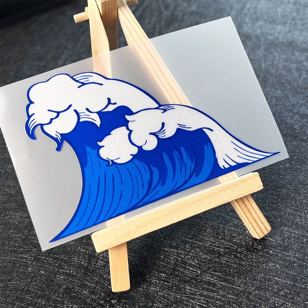 JDM Wave Glossy Vinyl Reflective Car Accessories Sticker Auto Body ...