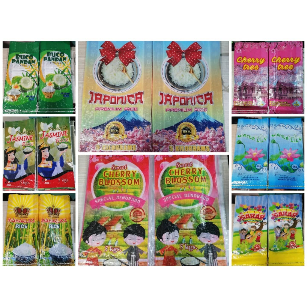 50pcs. Double Laminated Rice Sacks 5kg & 10kg (SAKO ONLY WALANG LAMAN ...