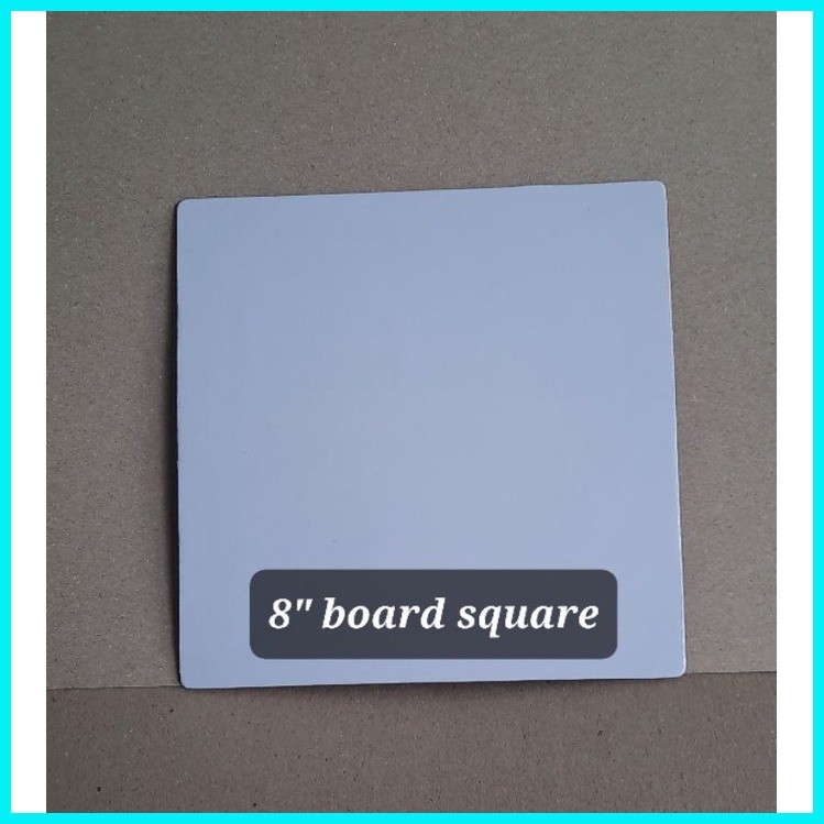 FptBoxes 8 inches Cake board Square size with lamination white color ...