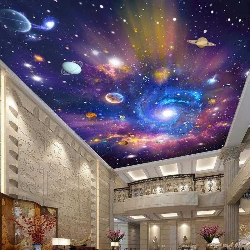 Tt Cutom 3D Wallpaper Color Comic Sky Background Modern Hotel Ceiling ...