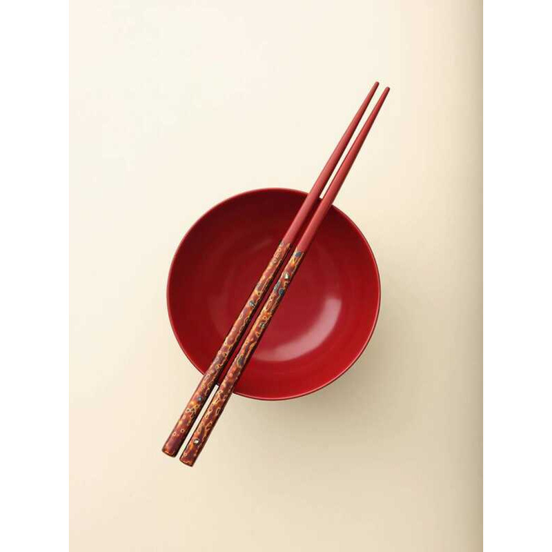Ping An Society Qiu Hengming Dot Flower Lacquer Chopsticks Mother-of ...