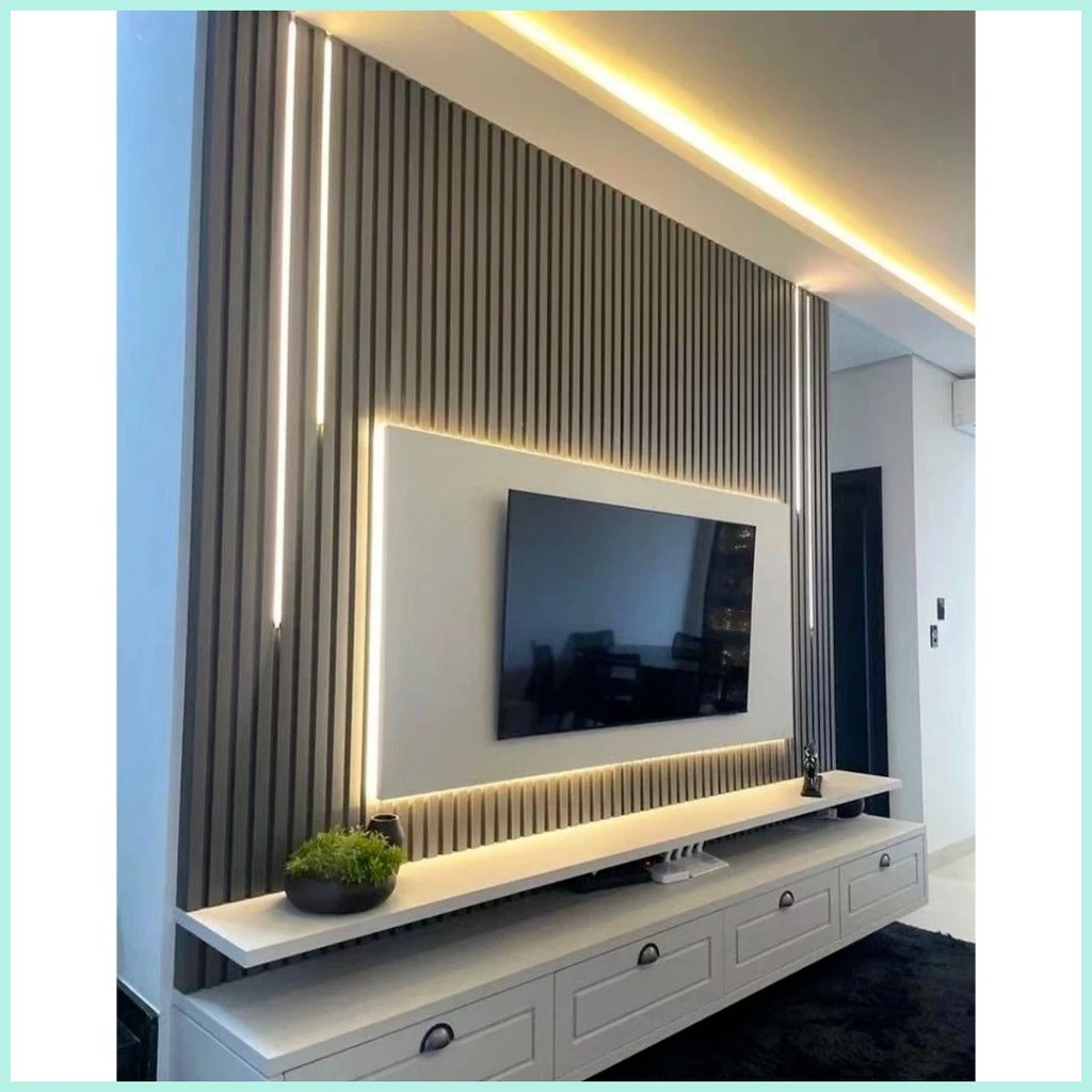 10/20PCS pvc wall panel Wall Design wood panel fluted Formaldehyde-free ...