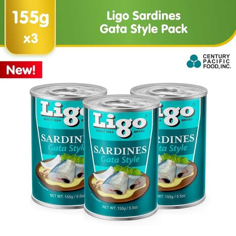 Ligo Sardines Gata Style 155g x3 - Rich in Calcium, Protein and ...