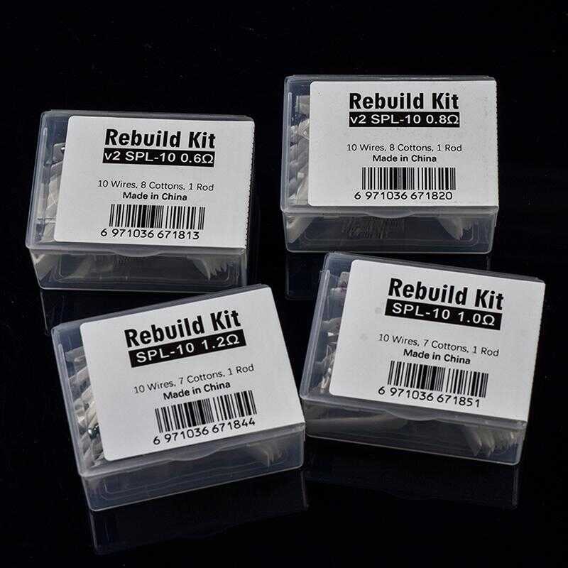 1Set DIY Rebuild Kit V2 Spl-10 0.6/0.8Ohm 1.0/1.2Ohm Mesh Coil ...