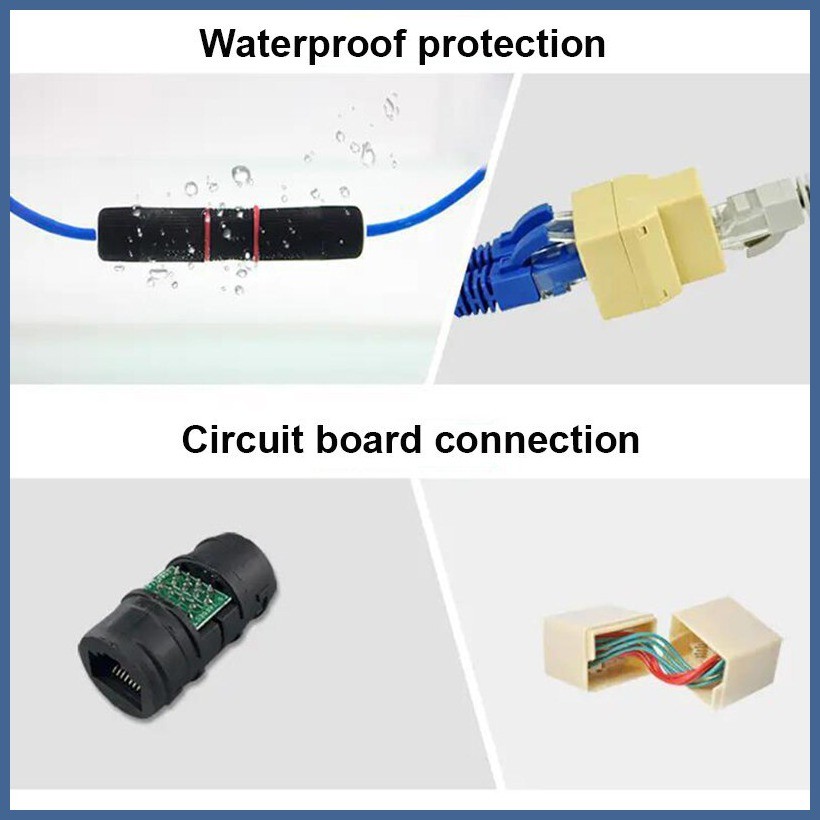 Waterproof Network PassThrough RJ45 LAN Coupler Extender Head Outdoor ...
