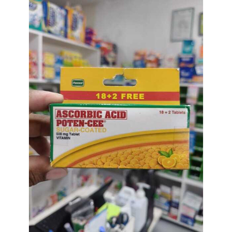 Poten-Cee Ascorbic Acid 500Mg Sugar-Coated Vitamin C 20 Tablets D7c ...