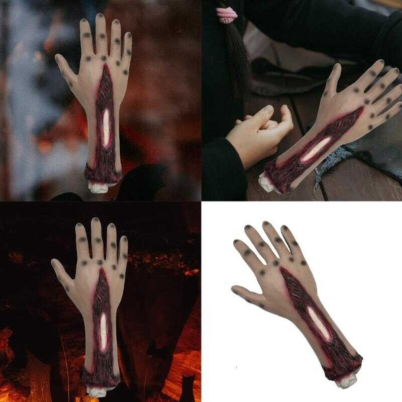 Tt Bloody Props Body Part Fake Scary Severed Broken Hand Halloween ...