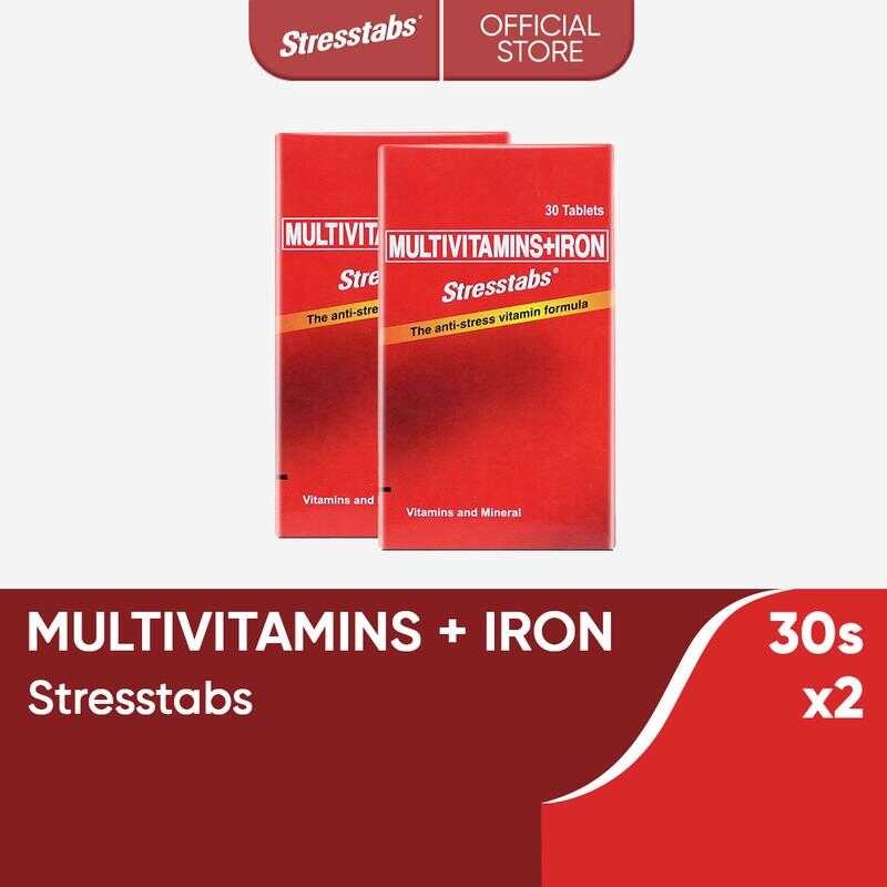 Stresstabs Multivitamins + Iron 30S X2 Fights Stress, Restores Mental ...