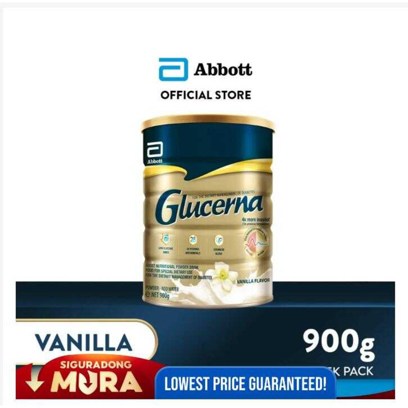 Glucerna Vanilla 900G For Diabetic Nutrition Powder Milk Drink | Shopee ...