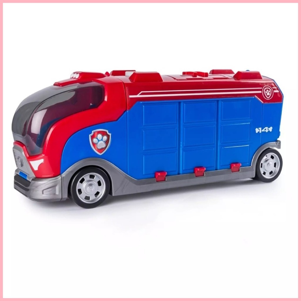 Paw Patrol Bus With Music Car Big Truck Toy Dogs Rescue Team Kids ...