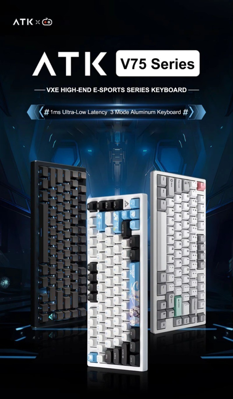 ATK VXE V75X Tri-Mode Wireless Mechanical Keyboard RGB Customed CNC ...