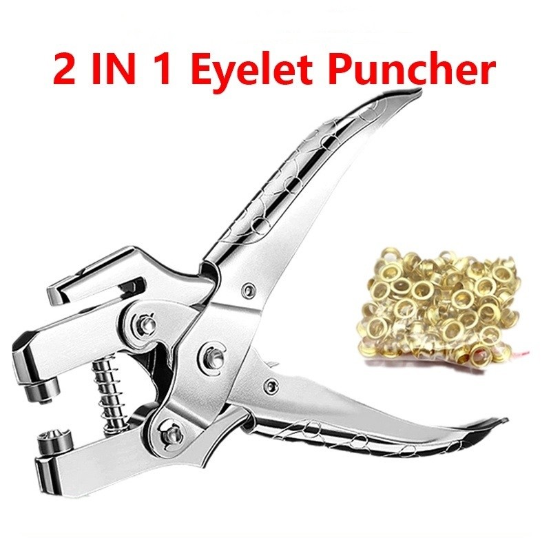 2in1 Eyelet Puncher 5mm for Hang Tag with 5mm Round Edge Corns of Metal ...