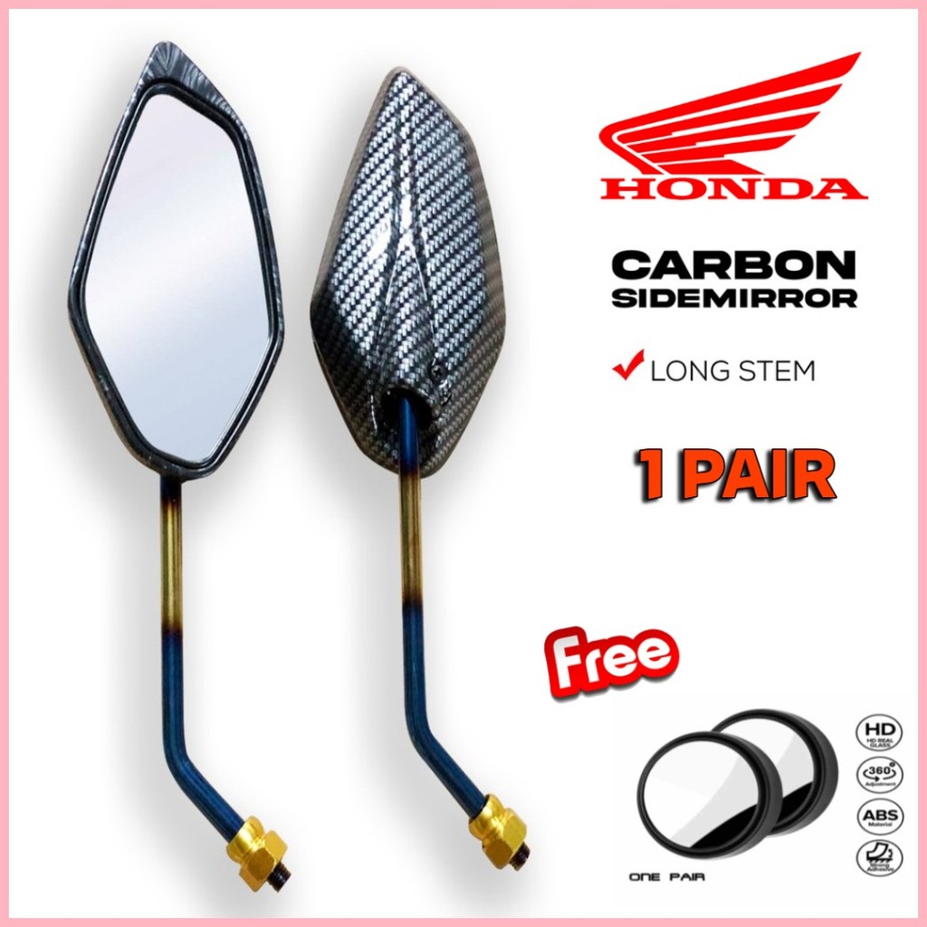 HONDA ADV 160 - Motorcycle carbon side mirror Long Stem With golden ...