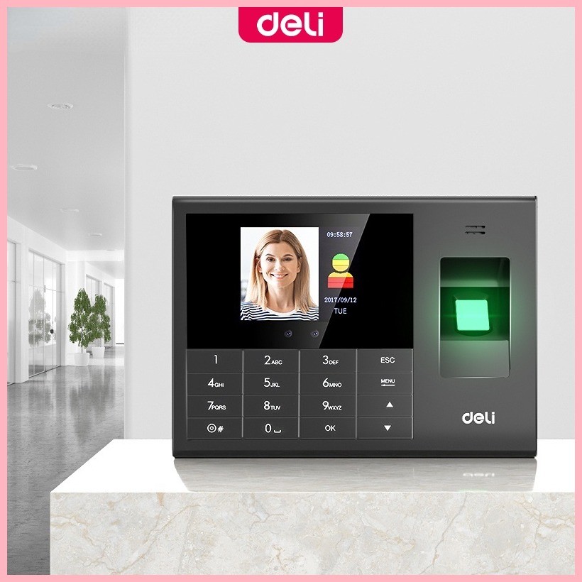 Deli Face Recognition Attendance Machine + Fingerprint Attendance Machine 2.8'TFT Biometric ...