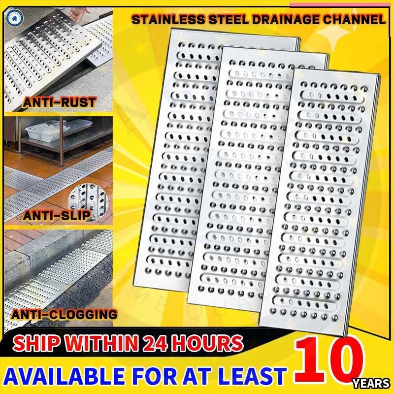 Stainless Steel Kitchen Drain Grid Plate Heavy Duty Trench Cover Man ...