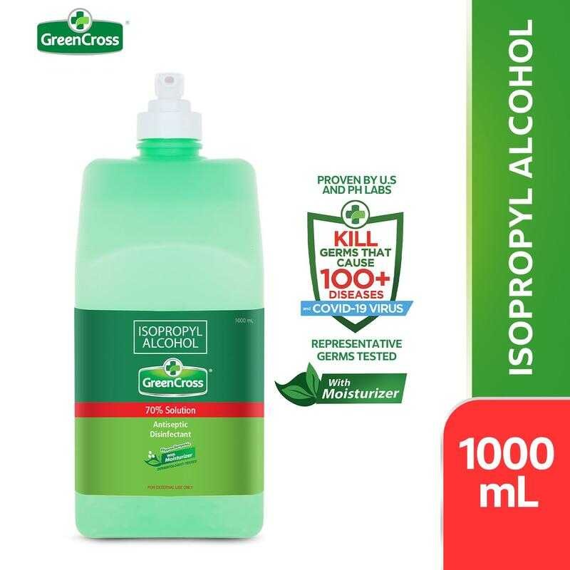 Green Cross Isopropyl Alcohol With Moisturizer 70% Solution (1000Ml Pd ...