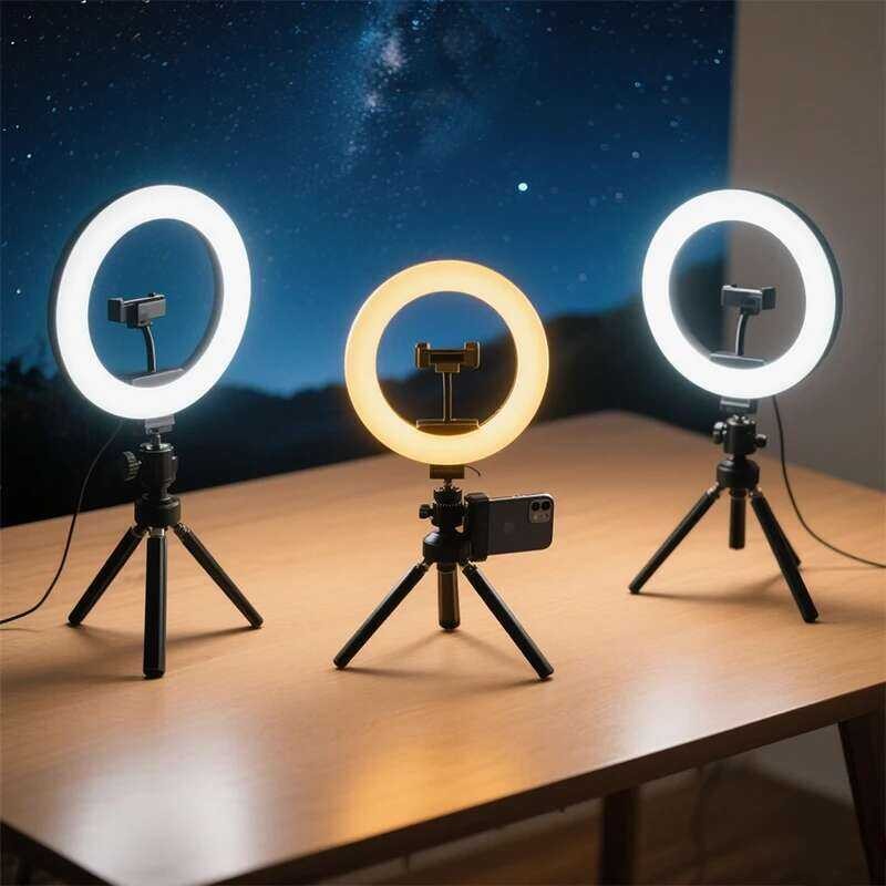 16/26/33 CM Ring Light USB Charge Selfie LED Lamp Dimmable Ringlight ...