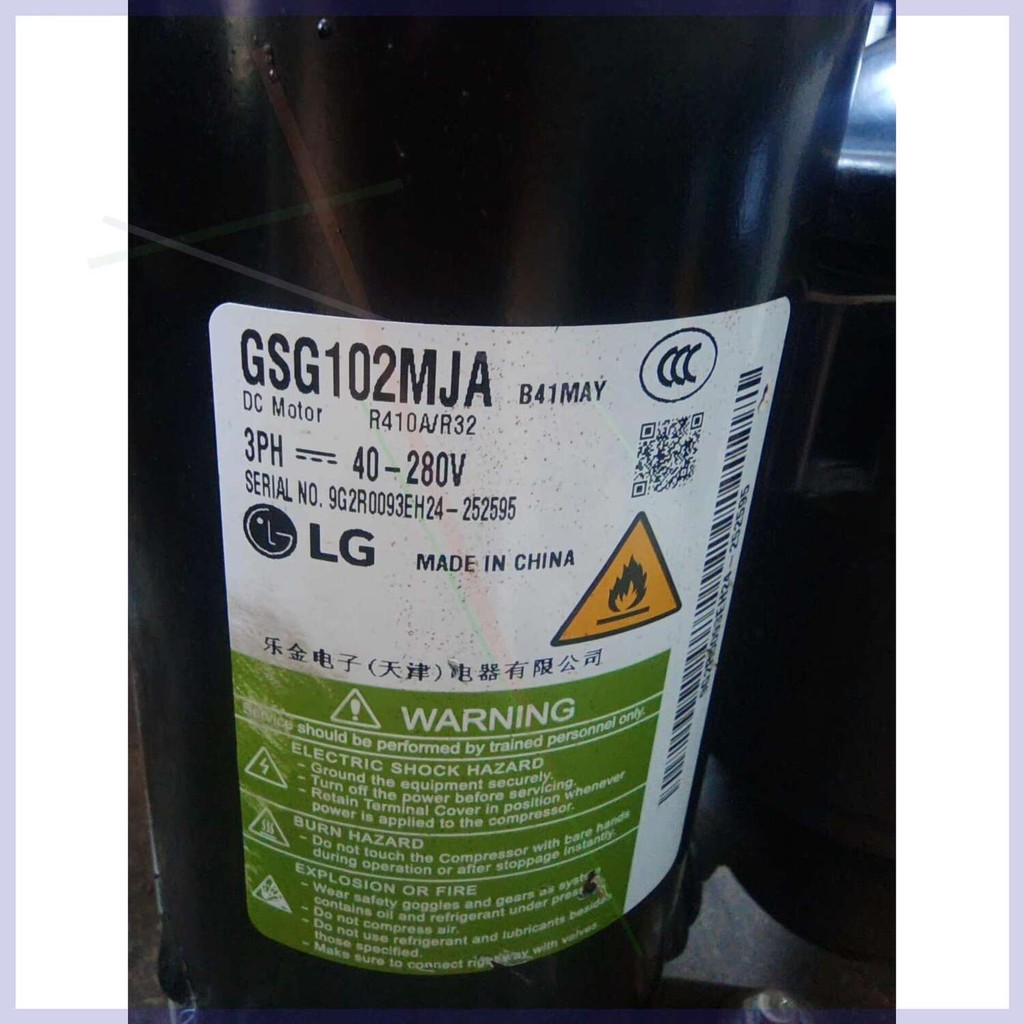 LG GSG102MJA variable frequency compressor R410A/R32 | Shopee Philippines