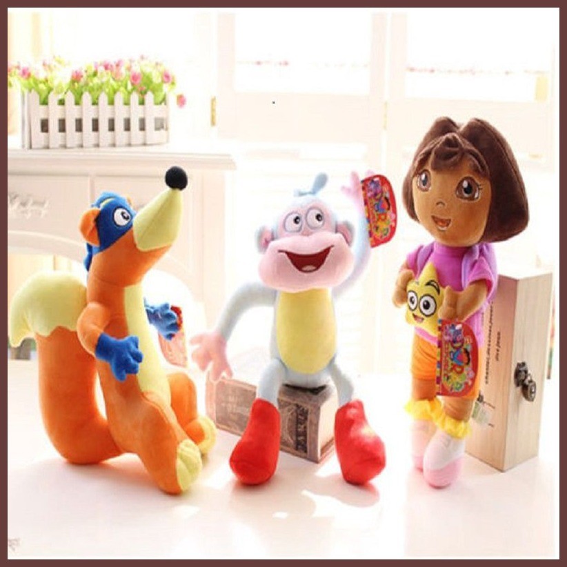 Dora The Explorer Swiper Fox Boots Monkey Backpack Map Kids Plush Toy ...