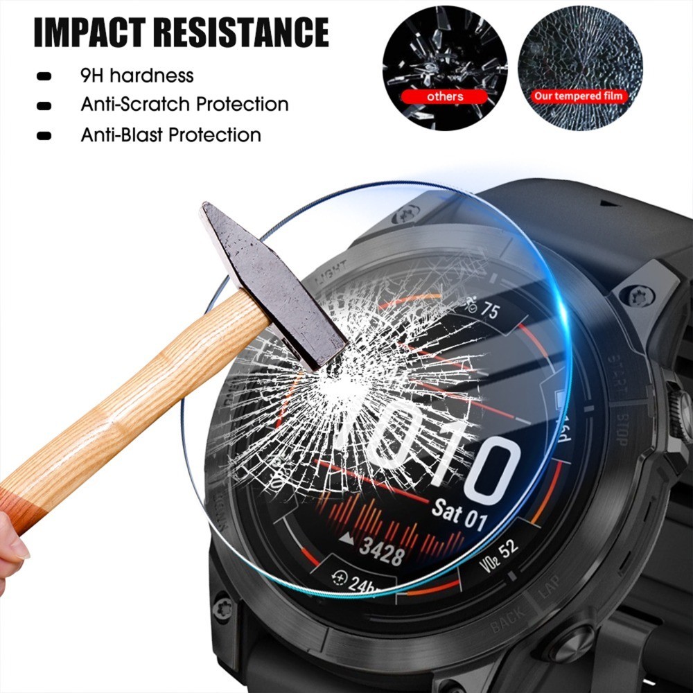 Easy Installation Tempered Glass for Garmin Fenix 8 43mm 47mm 51mm ...