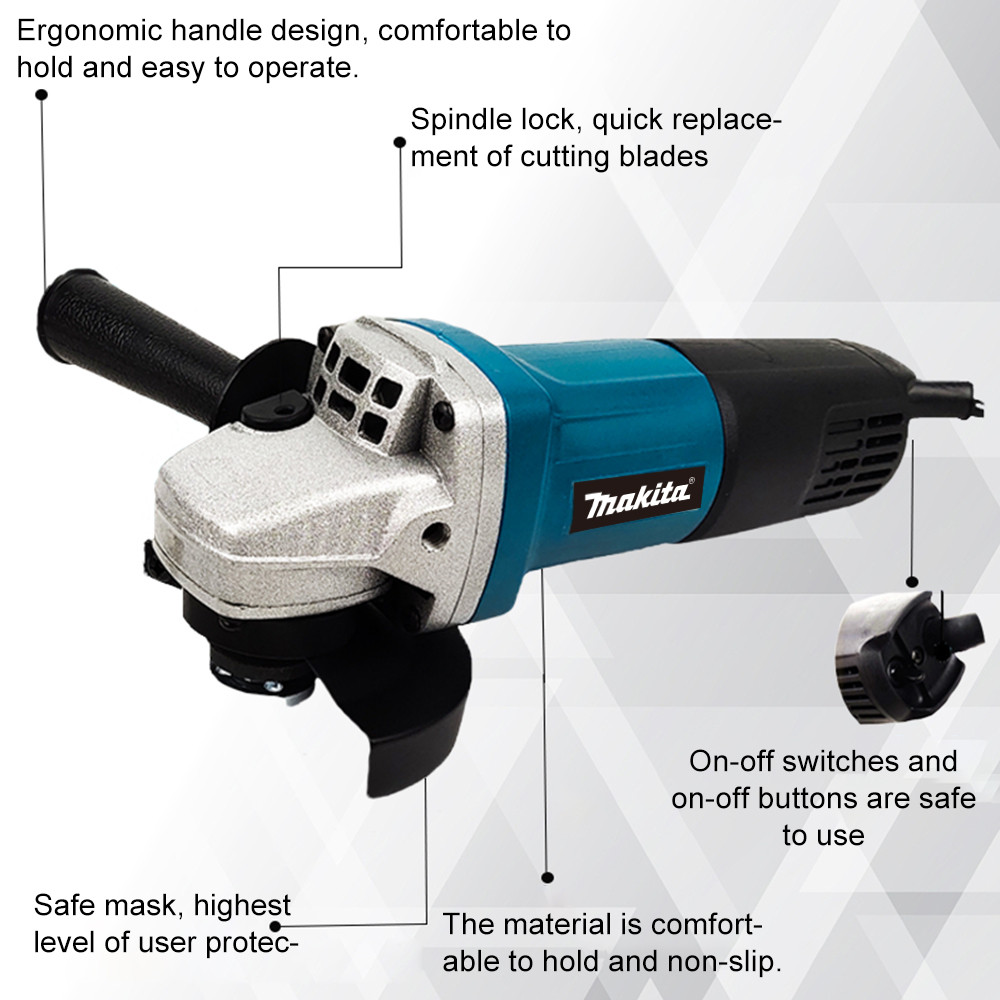 Original 1500W Electric Hand Angle Grinder Electric Power Tool Upgraded ...