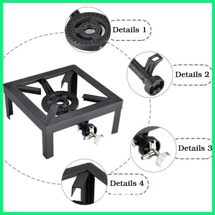 Gas stove heavy-duty Two Burner Camping gas stove energy-saving Double ...