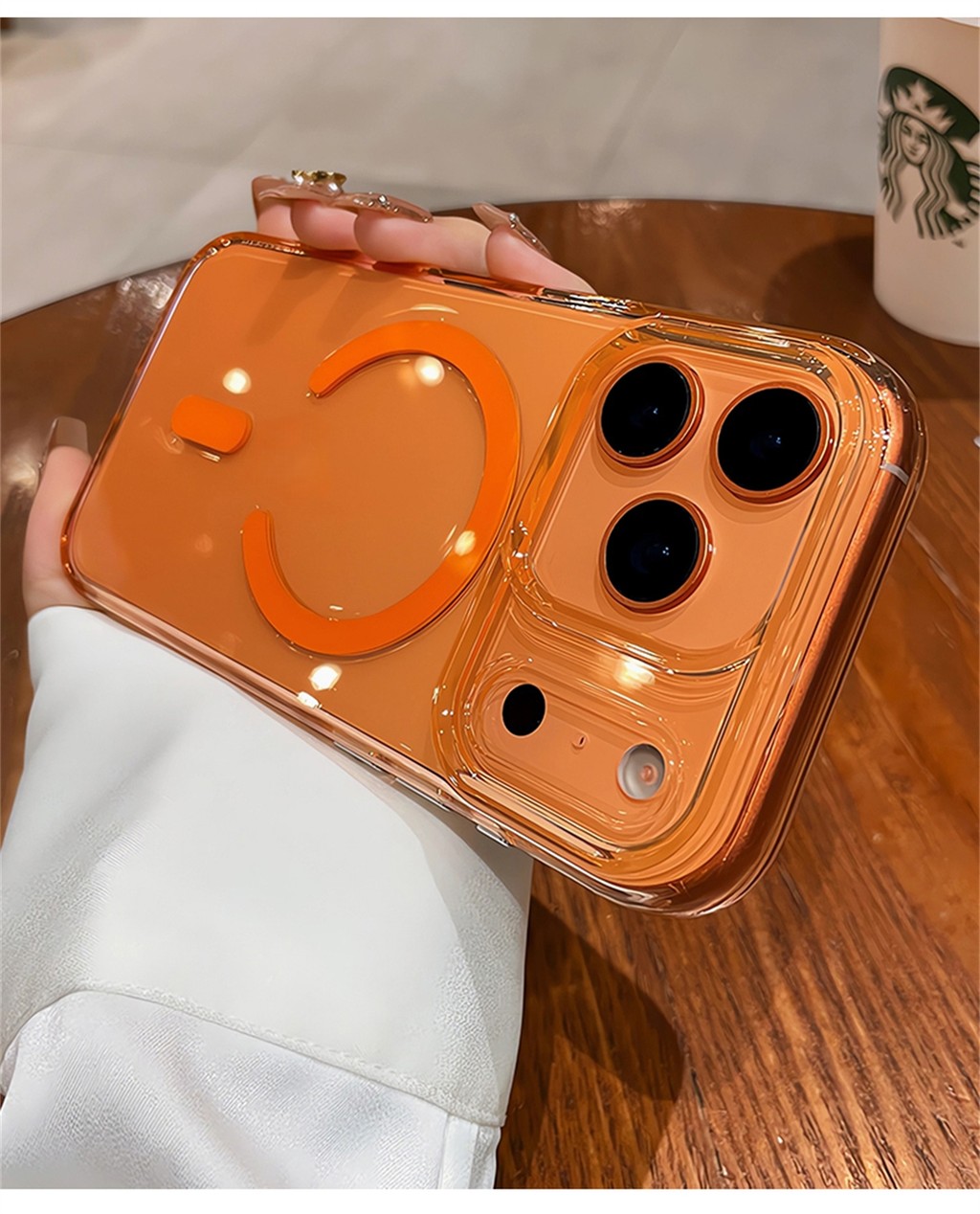 New 17 Cosmic Orange Anti-yellow Clear Phone Case for IPhone 17 Pro Max ...