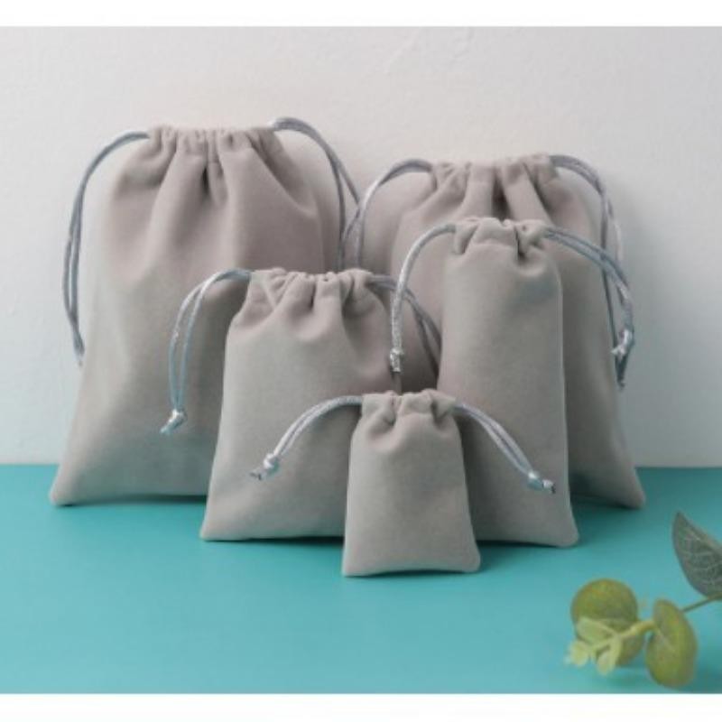 5/10pc Colored Velvet Fabric Silk Drawstring jewelry Packing Bag Velvet ...