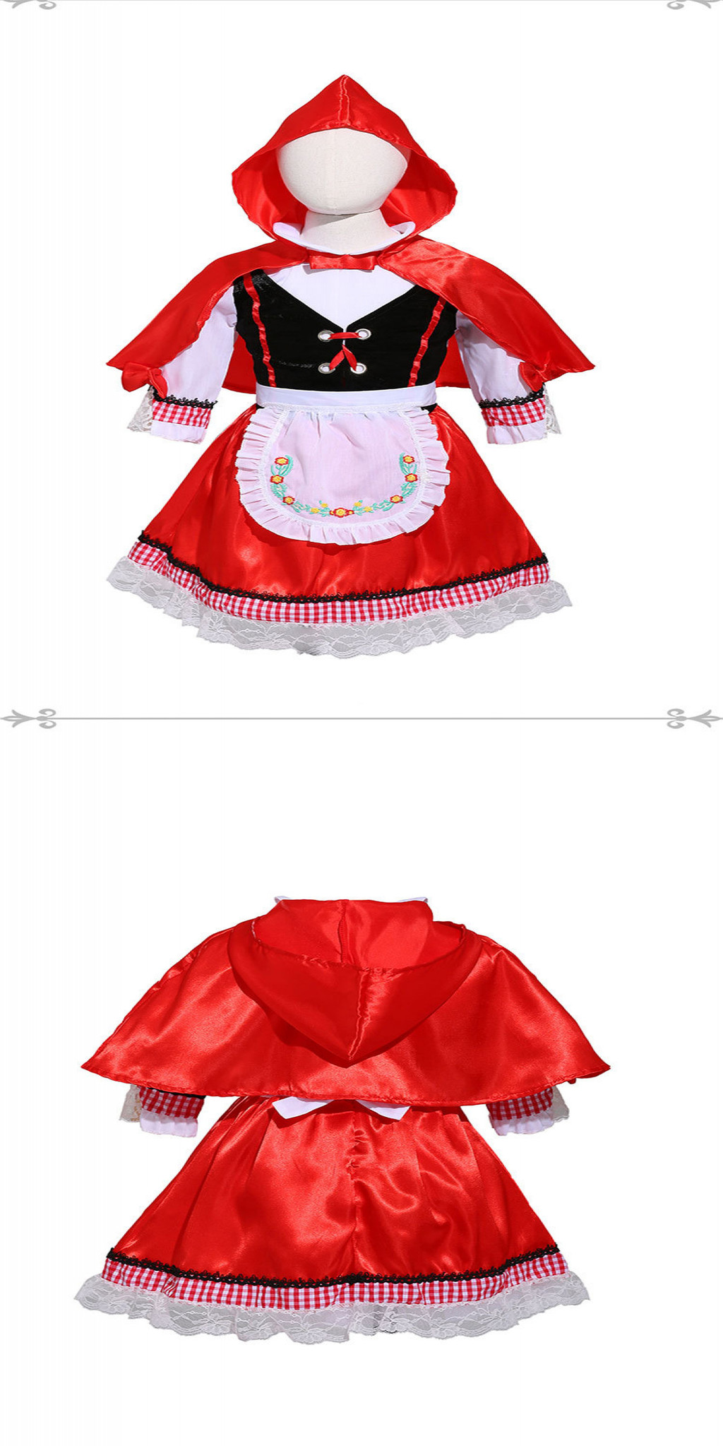 Halloween Costume Fairy Tale Little Red Riding Hood Costume Girl Skirt ...