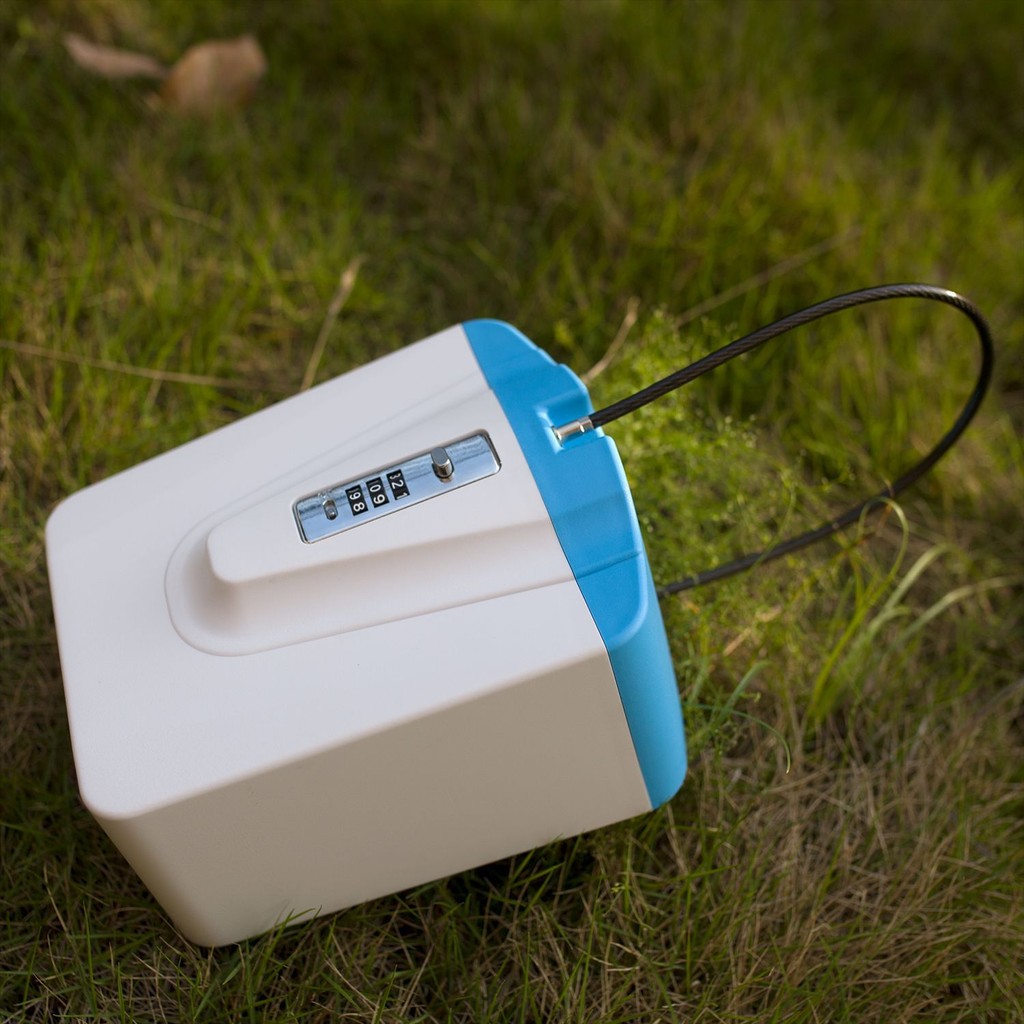 Portable 3-Digit Combination Lock Box Anti-Theft Safe for Car Travel ...